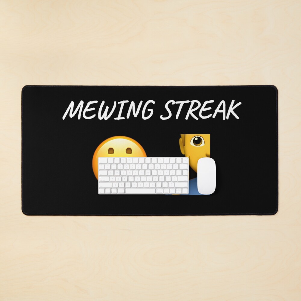 "Mewing Streak meme" Sticker for Sale by JurenArt | Redbubble