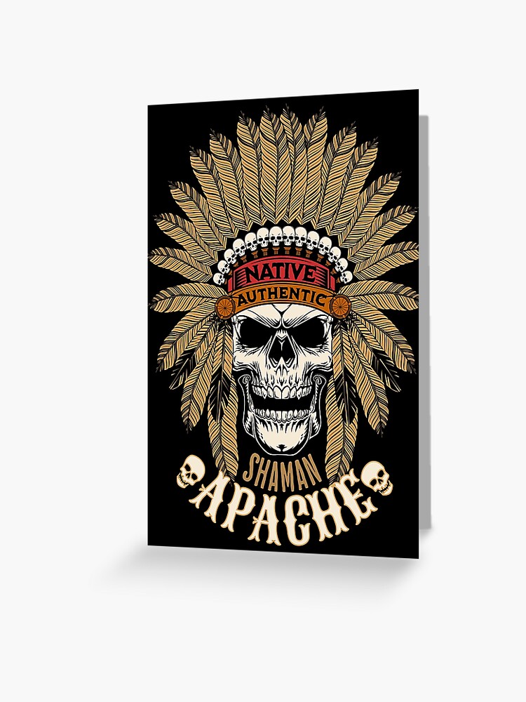 "Native American Apache Shaman - Aboriginal Tribal Mask Gift" Greeting ...