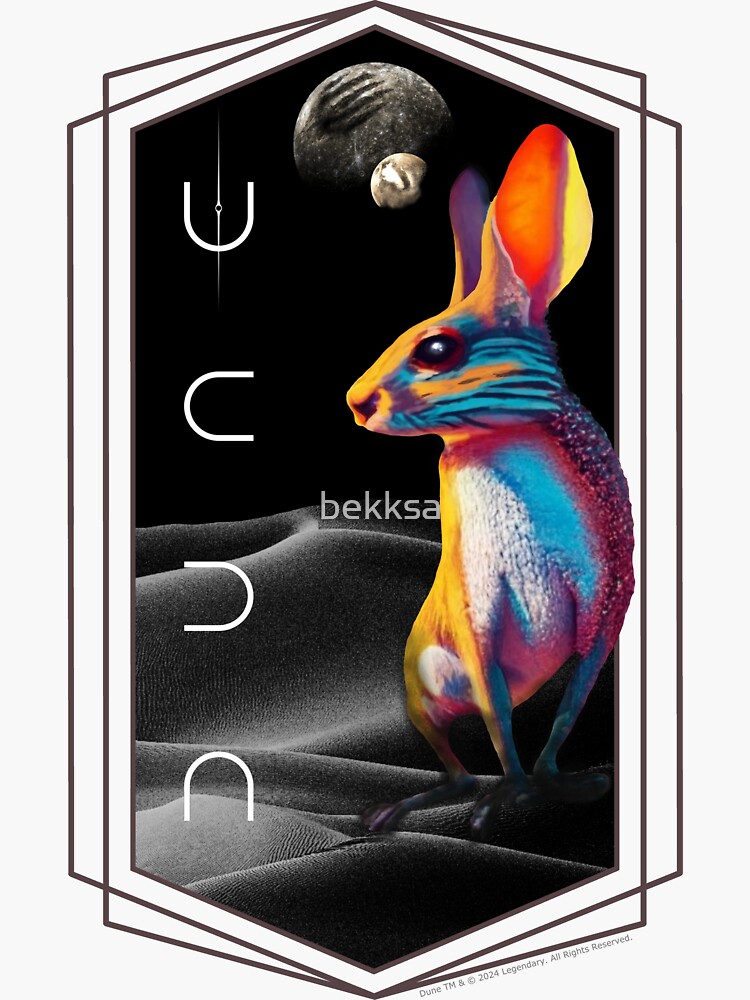 "DUNE. Sand Mouse (black background)" Sticker for Sale by bekksa ...