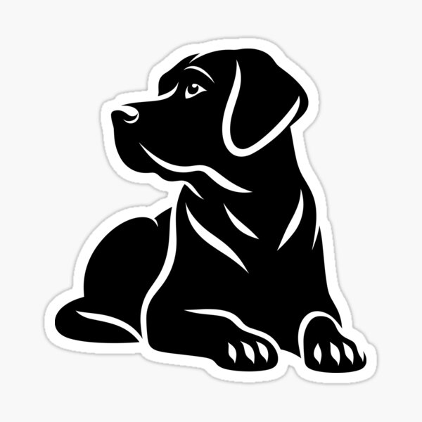 "Black Labrador Dog" Sticker for Sale by kaybeestickers | Redbubble