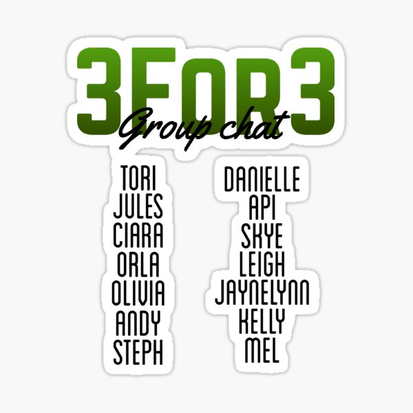 "3for3 Gc" Sticker by victoriarymer | Redbubble
