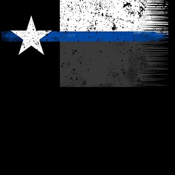 "Texas Highway Patrol Ranger Law Enforcement Thin Blue Line Flag" Art ...