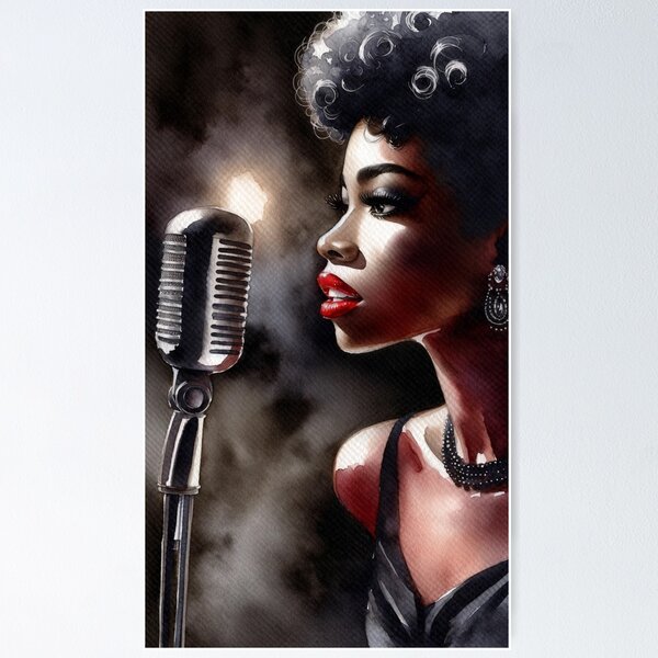 "Noir Vintage Afro-American Noir Singer Woman" Poster for Sale by ...