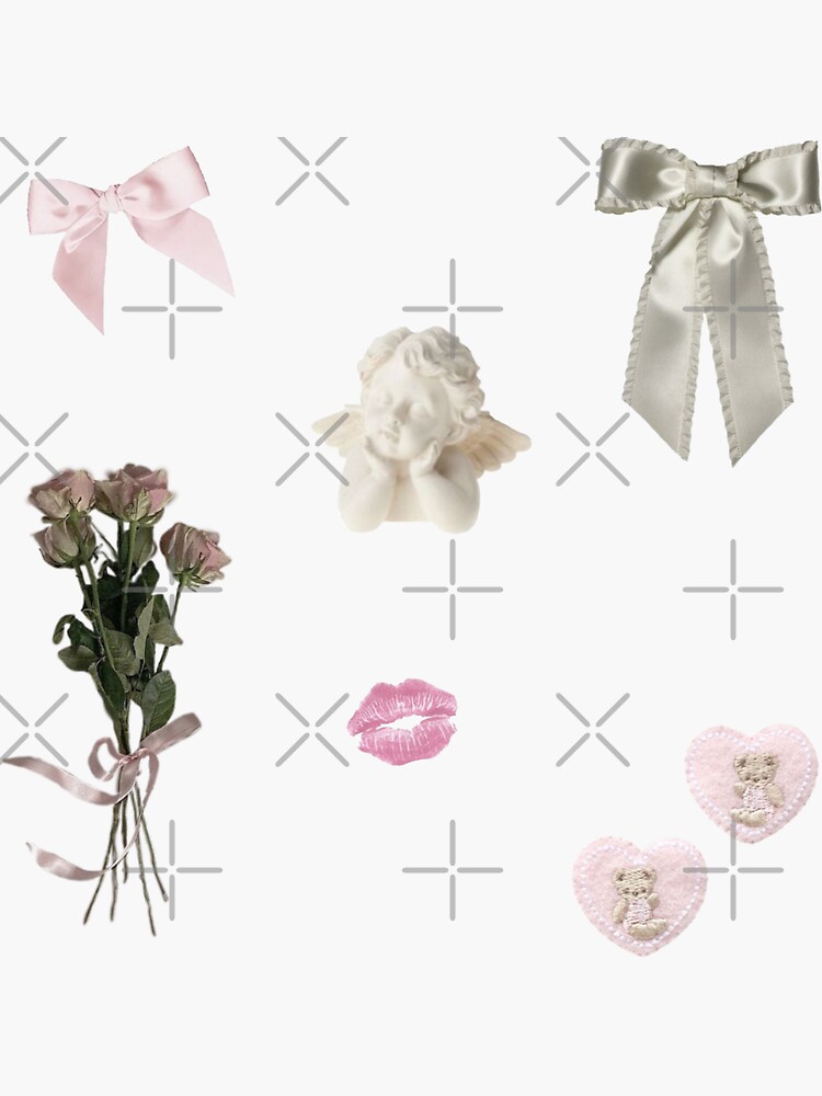"coquette pink aesthetic sticker pack" Sticker for Sale by dewdrop ...