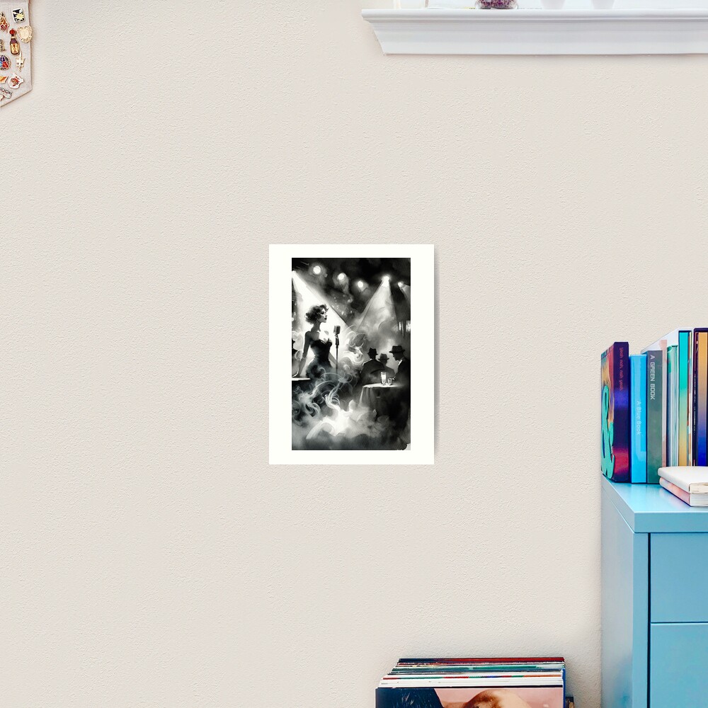 "Noir Vintage Jazz Singer in a Smoky Bar" Poster for Sale by ...