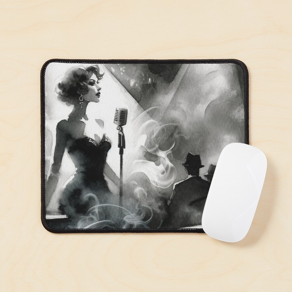 "Noir Vintage Jazz Singer in a Smoky Bar" Poster for Sale by ...