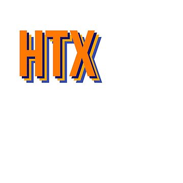 "HTX in orange & blue" Sticker for Sale by emilykroll | Redbubble