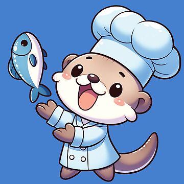 "Chibi Style Otter Chef" Sticker for Sale by ScroggMcGoose | Redbubble