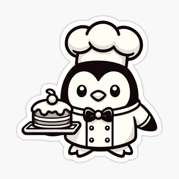 "Chibi Style Penguin Chef" Sticker for Sale by ScroggMcGoose | Redbubble