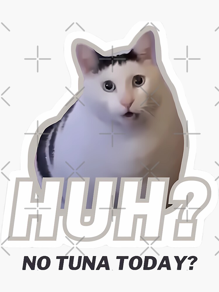 "Huh Cat Meme " Sticker for Sale by JongoMongo | Redbubble