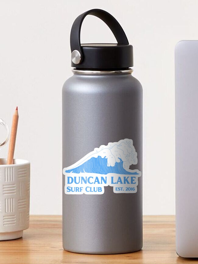 "Duncan Lake Surf Club" Sticker for Sale by gillymakesart | Redbubble