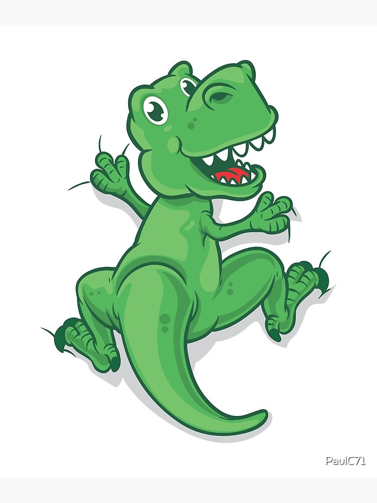 "Cute Dinosaur Climbing" Poster by PaulC71 | Redbubble