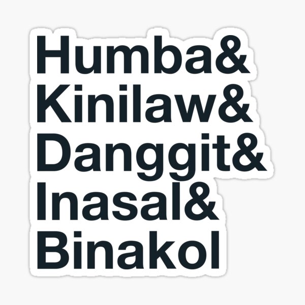 "BISAYA VISAYAN CEBUANO FOOD HUMBA LIGHT BLUE" Sticker for Sale by ...