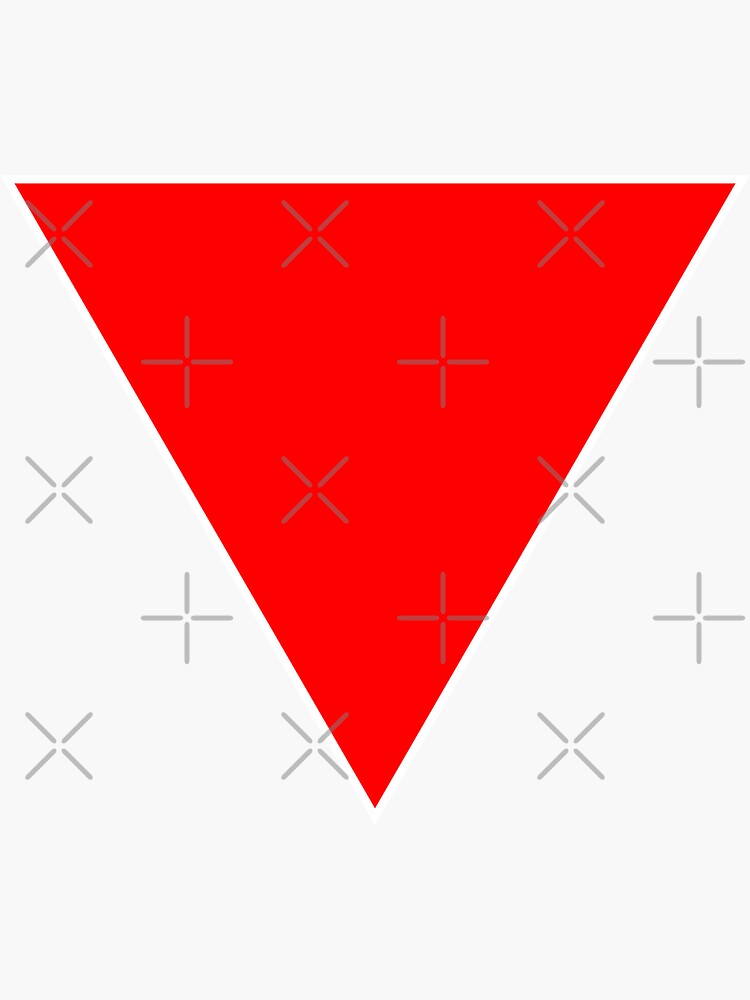 "Red triangle " Sticker for Sale by ZaynahJArt | Redbubble