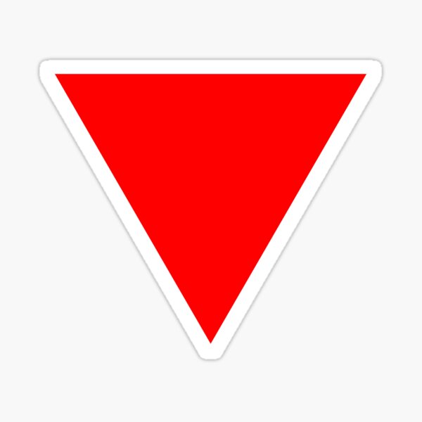 "Red triangle " Sticker for Sale by ZaynahJArt | Redbubble