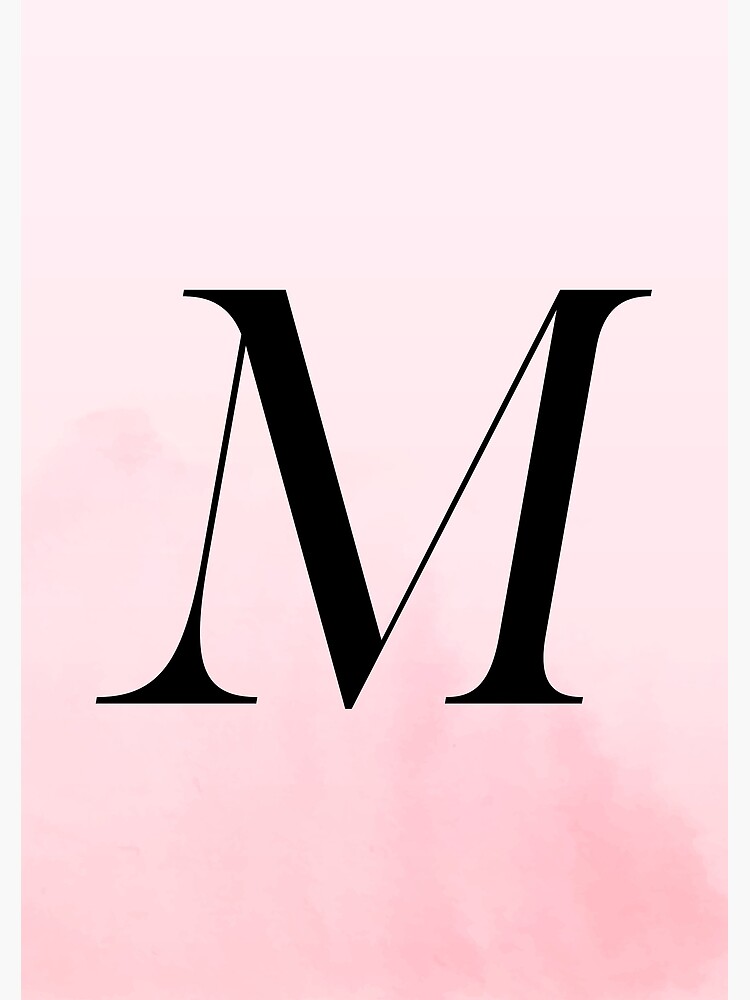 "Pink Watercolour Letter M Design" Art Print for Sale by MandyKhunkhuna ...