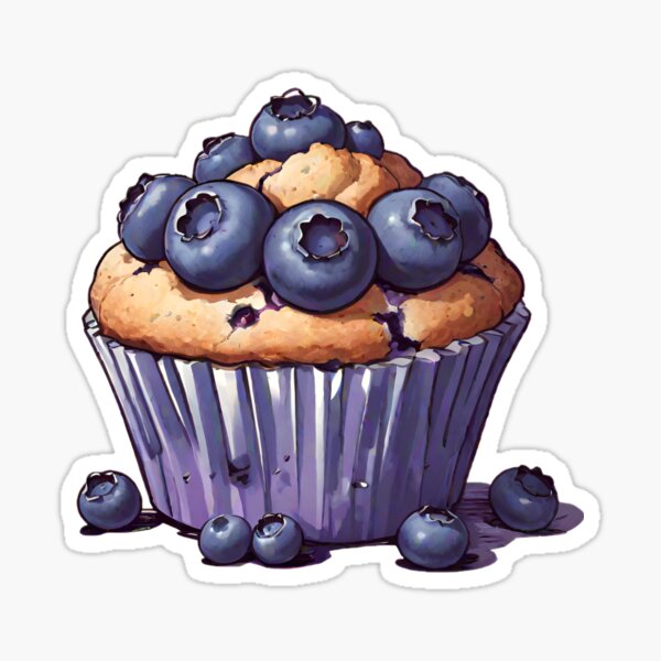 "Blueberry Muffin" Sticker for Sale by Jackson-Will | Redbubble