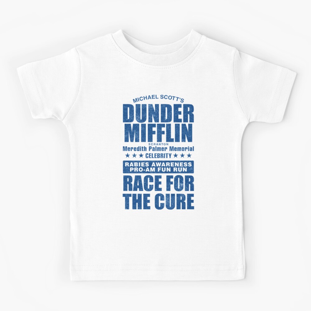 "Dunder Mifflin Rabies Awareness Race for the Cure" Kids T-Shirt for ...