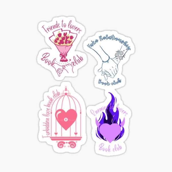 "Book Trope Sticker Collection" Sticker for Sale by Megurix | Redbubble