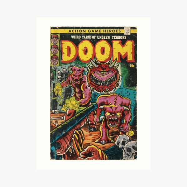 ""DOOM" Comic Book Cover Fan Art" Art Print for Sale by MarkScicluna ...
