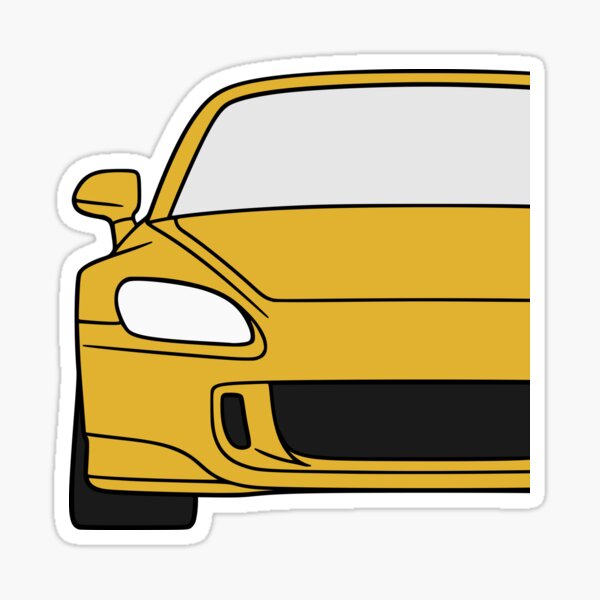 "Honda S2000 AP1 spa yellow" Sticker for Sale by EdimDesign | Redbubble