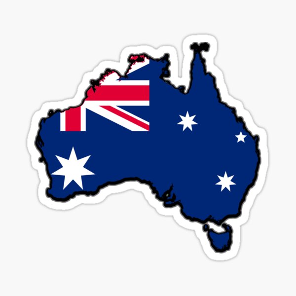 "Australia Flag Map" Sticker for Sale by CountryDesigner | Redbubble