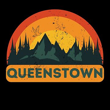 "Queenstown Retro Vintage" Sticker for Sale by Guess4best | Redbubble