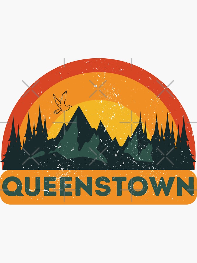 "Queenstown Retro Vintage" Sticker for Sale by Guess4best | Redbubble