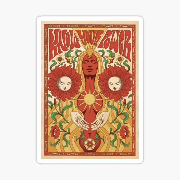 "Know your Power" Sticker for Sale by FeminismArt | Redbubble