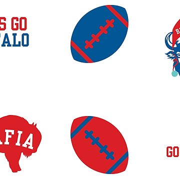 "Sticker Pack of Red & Blue Buffalo Bills" Sticker for Sale by ...