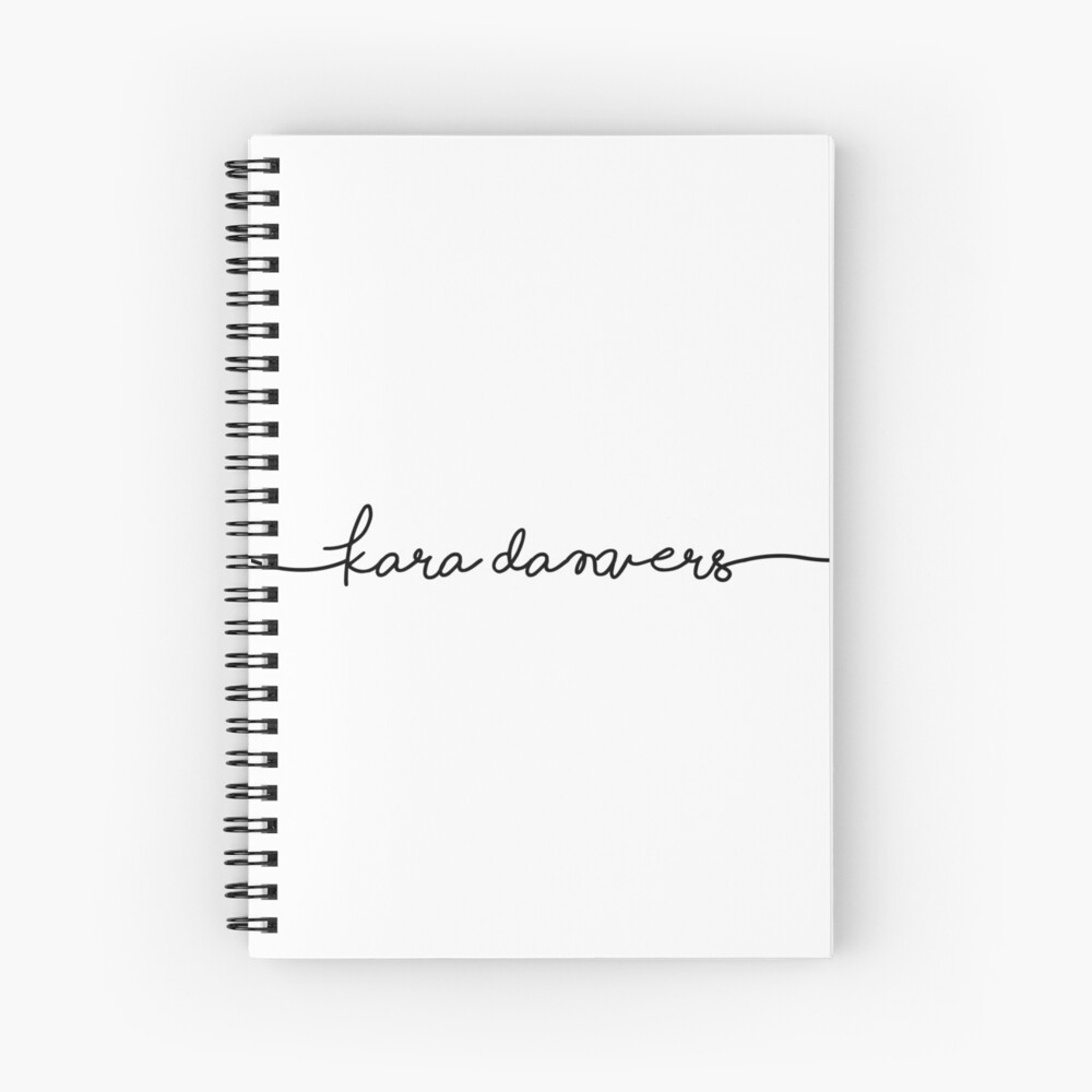 "Kara Danvers in Cursive" Spiral Notebook for Sale by brenda-lee ...