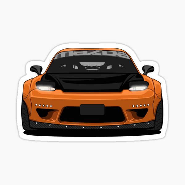"Mazda Car vector front view" Sticker for Sale by wisnubayuaji | Redbubble
