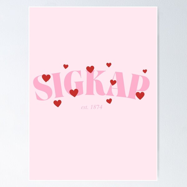 "Pink with Hearts - (SK)" Poster for Sale by Jenna Cage | Redbubble