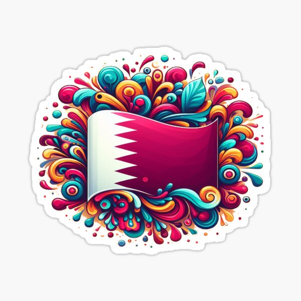 "Qatari Pride: Flag Elegance" Sticker for Sale by maheart83 | Redbubble