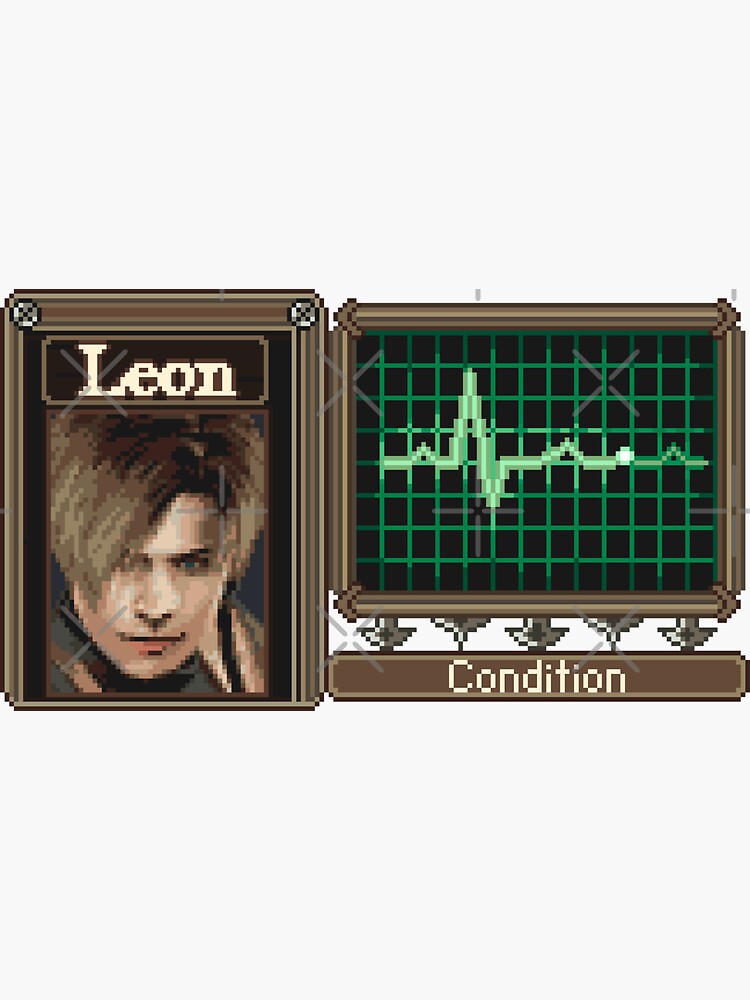 "Kopie von Resident Evil Leon Kennedy Pixel Art" Sticker by ...