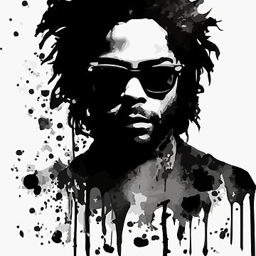 "Lenny Kravitz Ink" Sticker for Sale by Lionelleink | Redbubble
