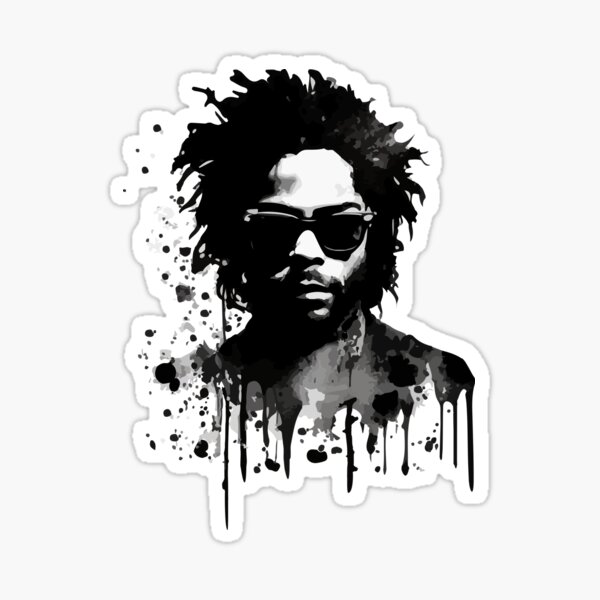 "Lenny Kravitz Ink" Sticker for Sale by Lionelleink | Redbubble