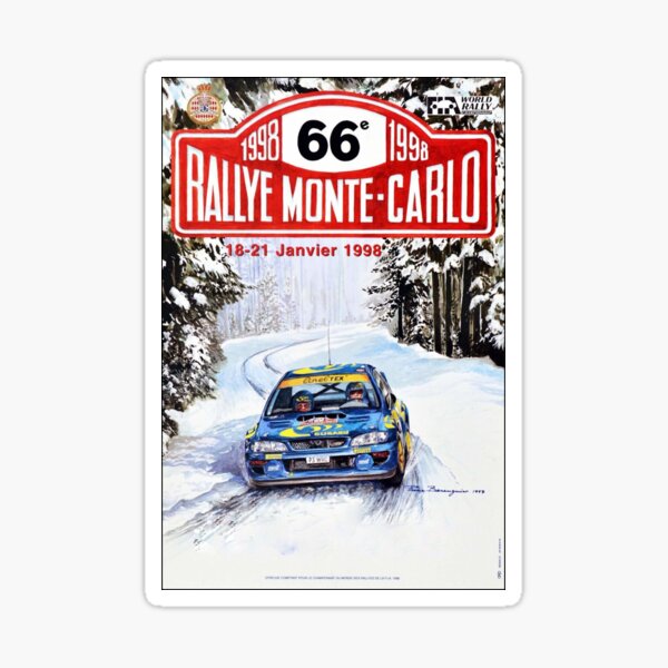 "Monte Carlo Rally 1998" Sticker by JeffReding | Redbubble
