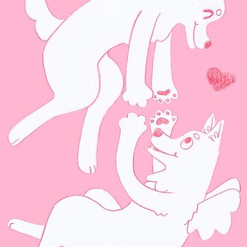 "Cherub Dogs" Sticker for Sale by serotonincats | Redbubble