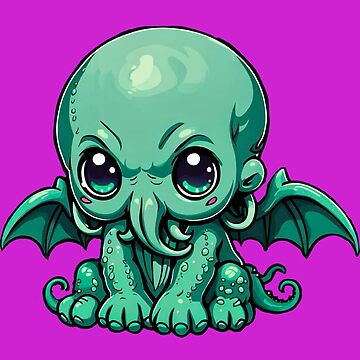 "Chibi Cthulhu Delight - Adorable Lovecraftian Cartoon Design" Sticker ...