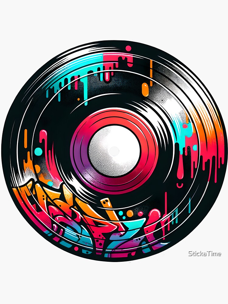 "Graffiti Vinyl Record" Sticker for Sale by StickaTime | Redbubble