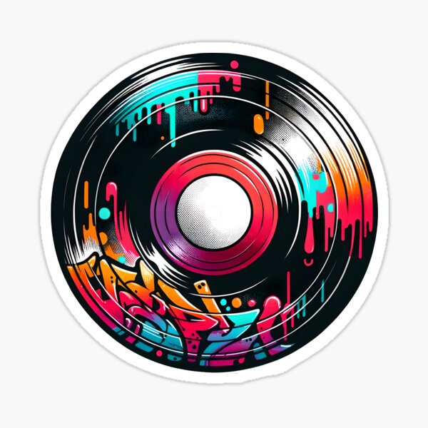 "Graffiti Vinyl Record" Sticker for Sale by StickaTime | Redbubble