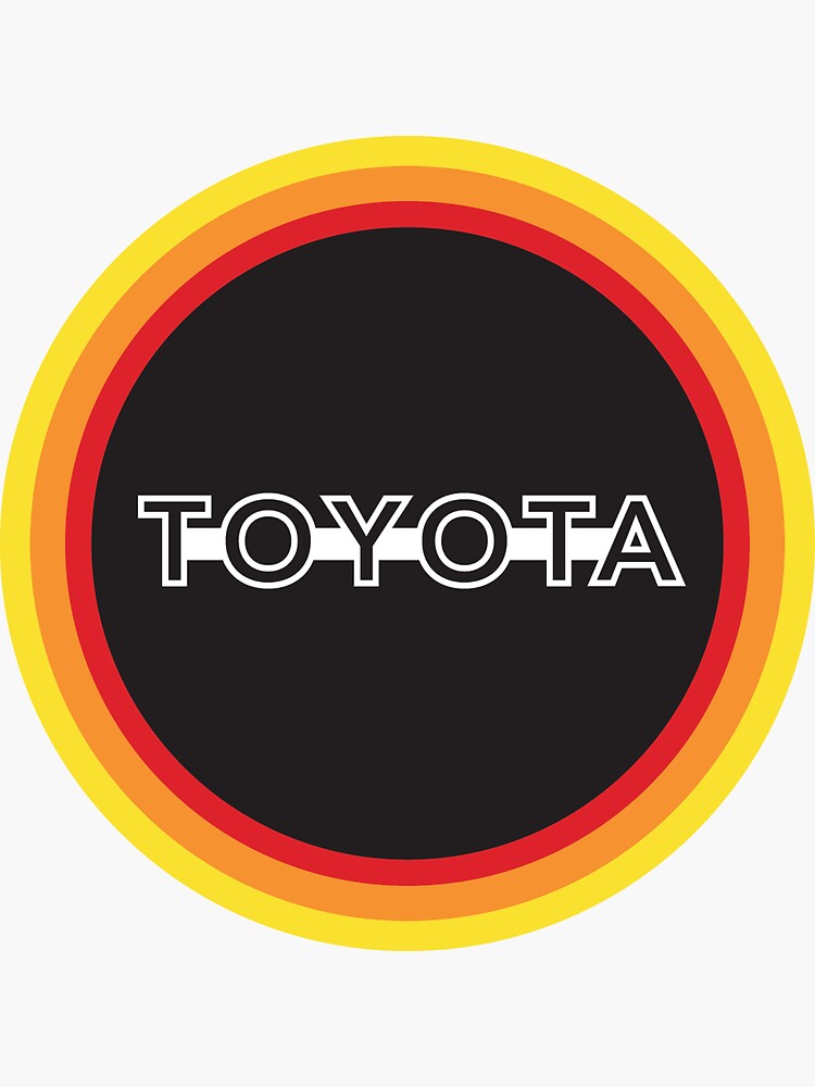 "Toyota retro logo " Sticker for Sale by oldschool4x4 | Redbubble