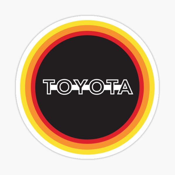 "Toyota retro logo " Sticker for Sale by oldschool4x4 | Redbubble