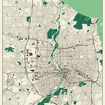 "Rochester Street Map" Sticker for Sale by mapsbymo | Redbubble