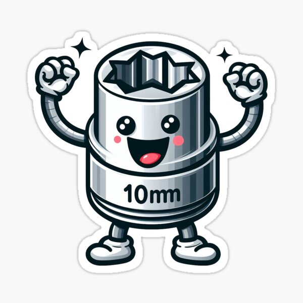 "Cute 10mm Socket" Sticker for Sale by coolsiteschris | Redbubble