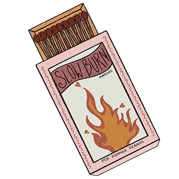 "Slow Burn Books" Sticker for Sale by khench | Redbubble