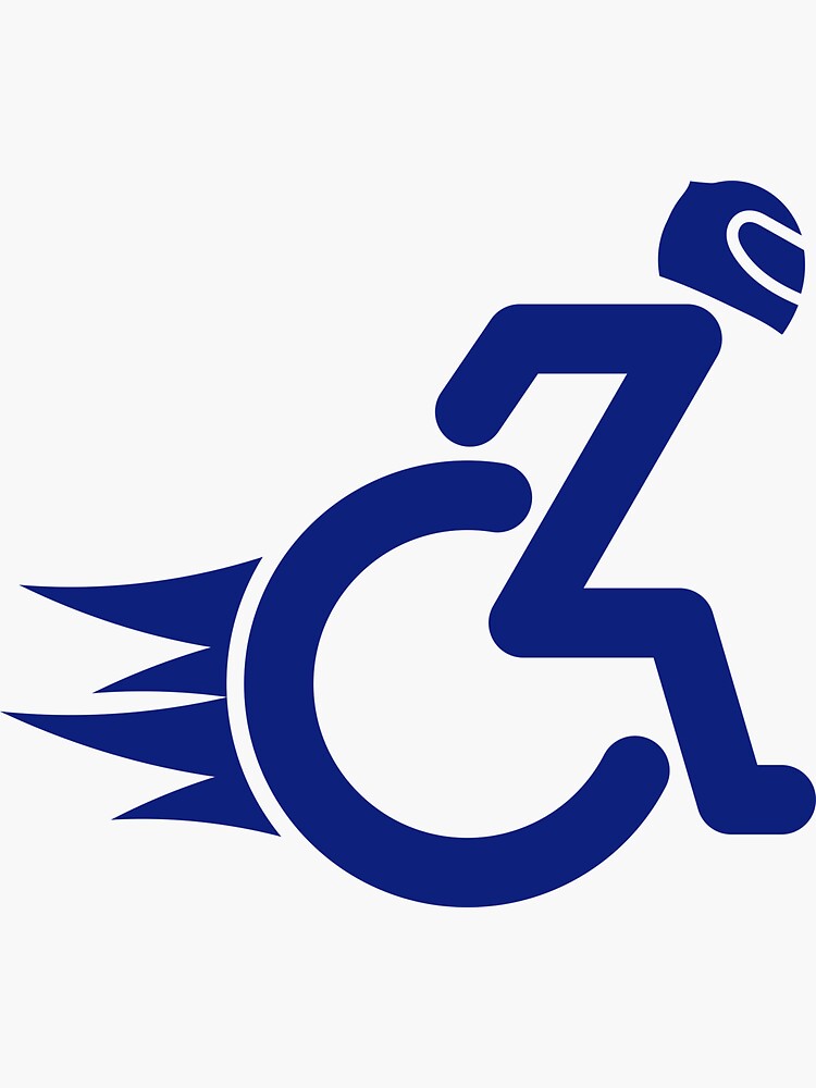 "Funny Handicap Sign Blue Color" Sticker for Sale by Sachithra Munasinghe | Redbubble