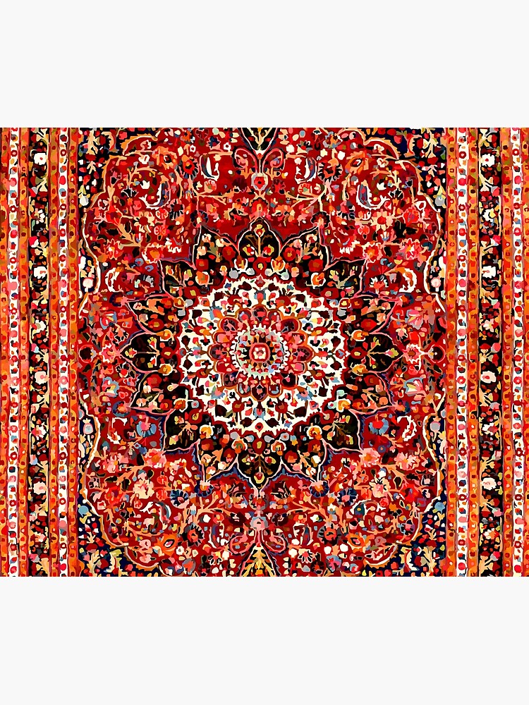 "Antique Floral Persian Rug Pattern" Throw Blanket by bragova | Redbubble