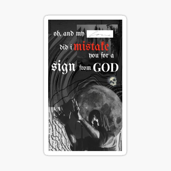 "sign from god" Sticker for Sale by Meatballsboys | Redbubble